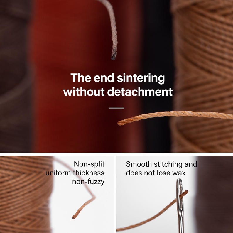 Leather Sewing Round Waxed Thread Polyester Round Wax Thread Hand ...