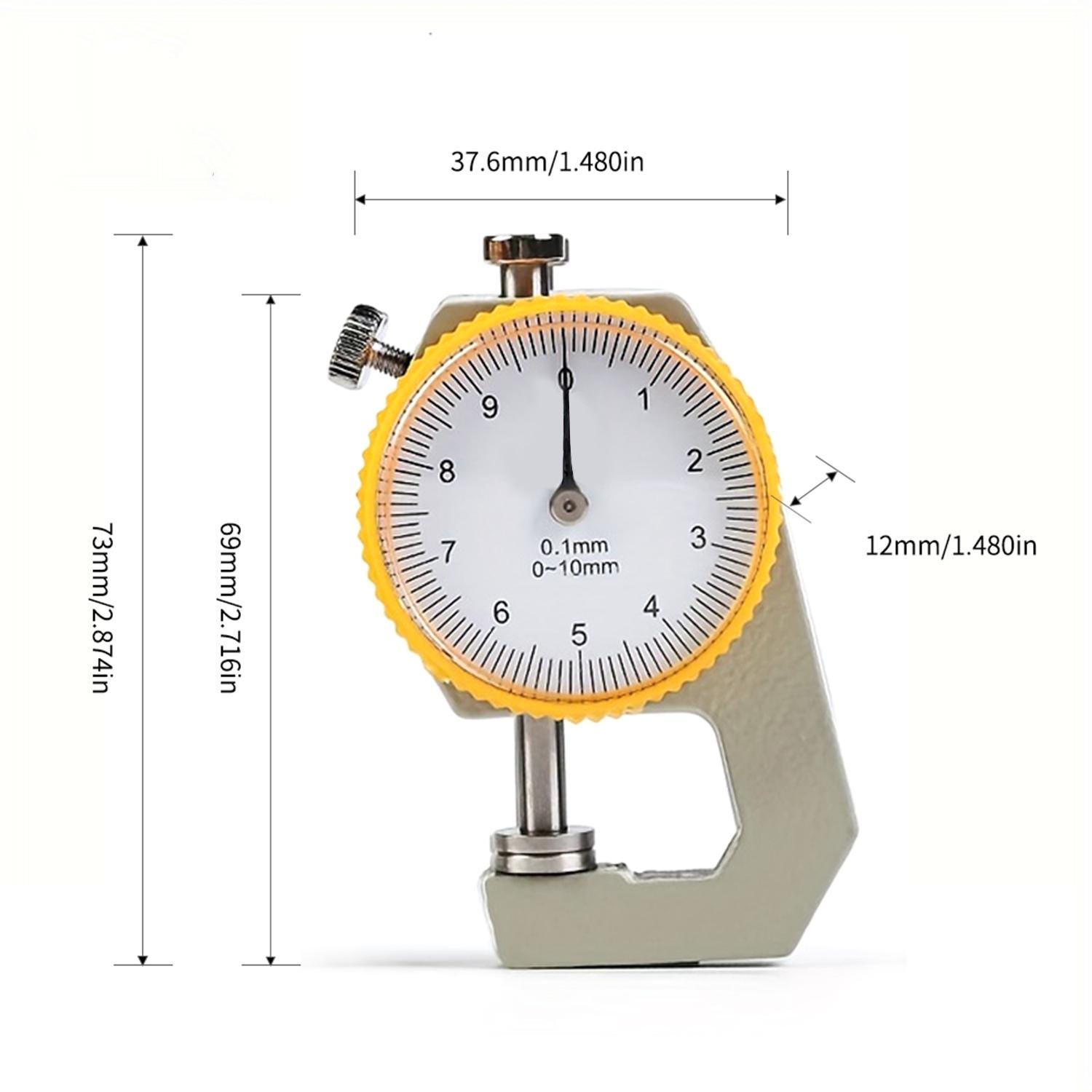 Leather Thickness Gauge Measuring Tools Measure Dial Paper Meter Tester ...