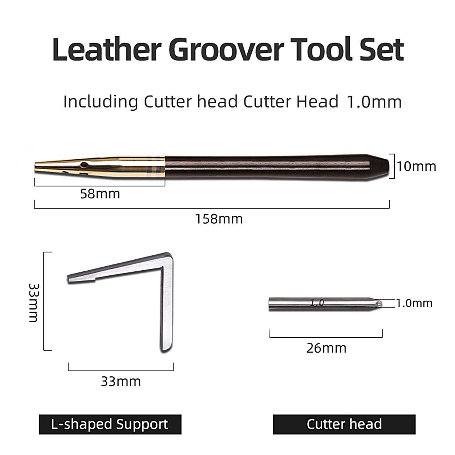 M390 Steel Head Leather Groover Tool Advanced Vegetable Tanned Edge ...