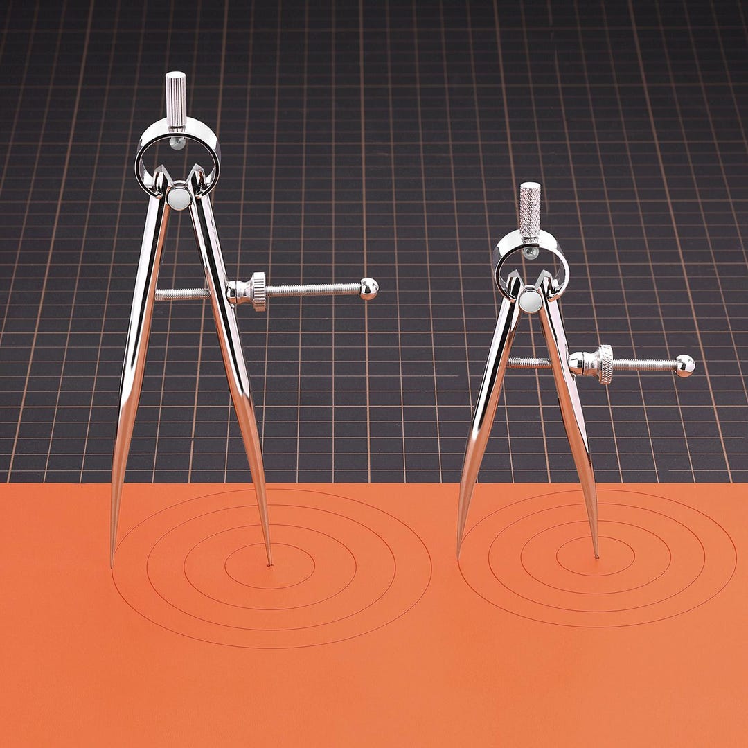 Adjustable Leather Compass Precision Scratch Compass Wing Divider ...