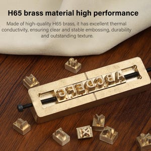 S1 Copper Brass Stamping Set Essential Letters Numbers Symbols Kit ...