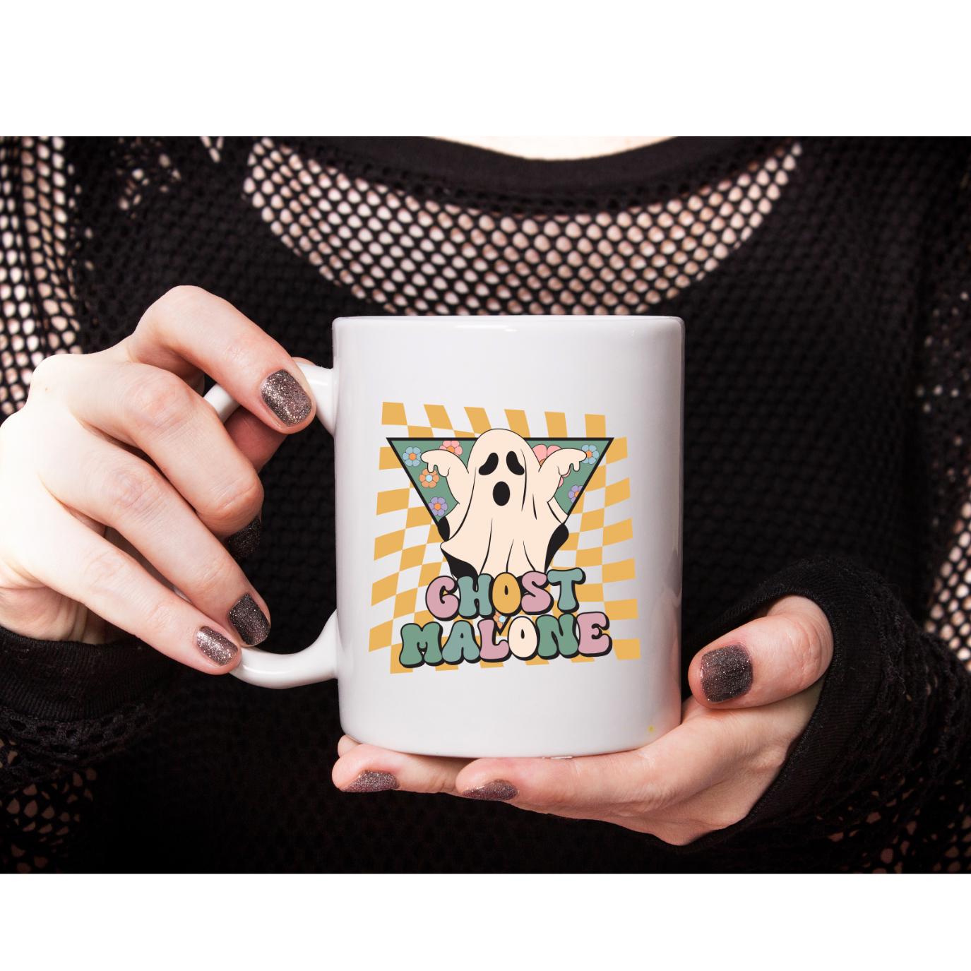 Spooky Retro Ghost Malone PNG, Halloween Ghost Malone Sublimation ...