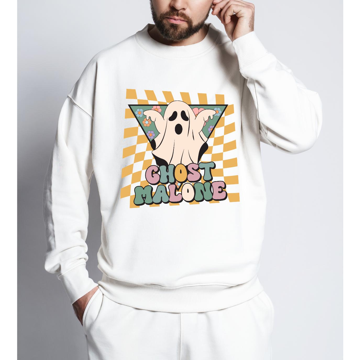 Spooky Retro Ghost Malone PNG, Halloween Ghost Malone Sublimation ...