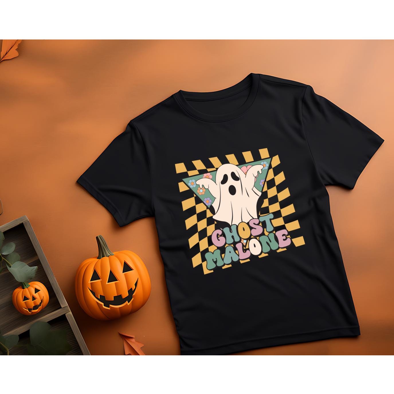 Spooky Retro Ghost Malone PNG, Halloween Ghost Malone Sublimation ...