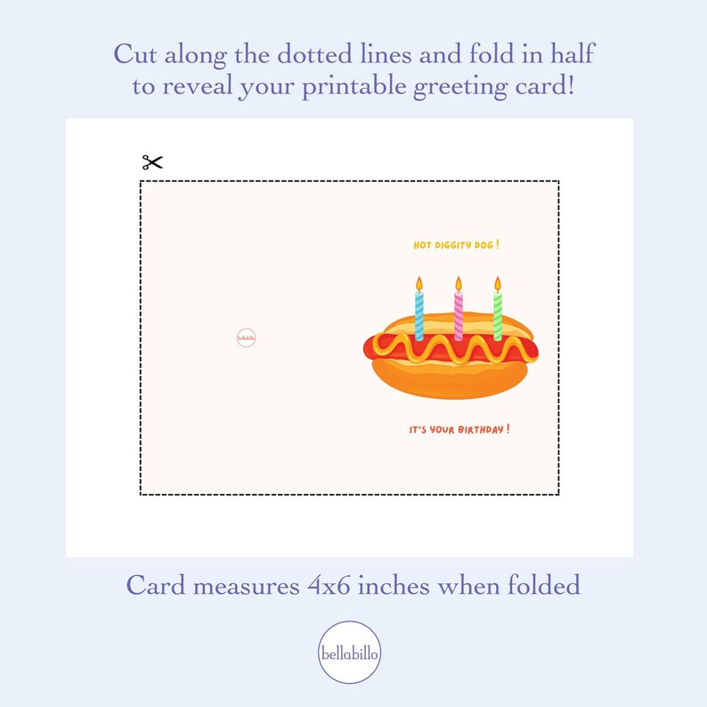 Hot Dog Card Hot Dog Its Your Birthday Printable Birthday Card Hot ...