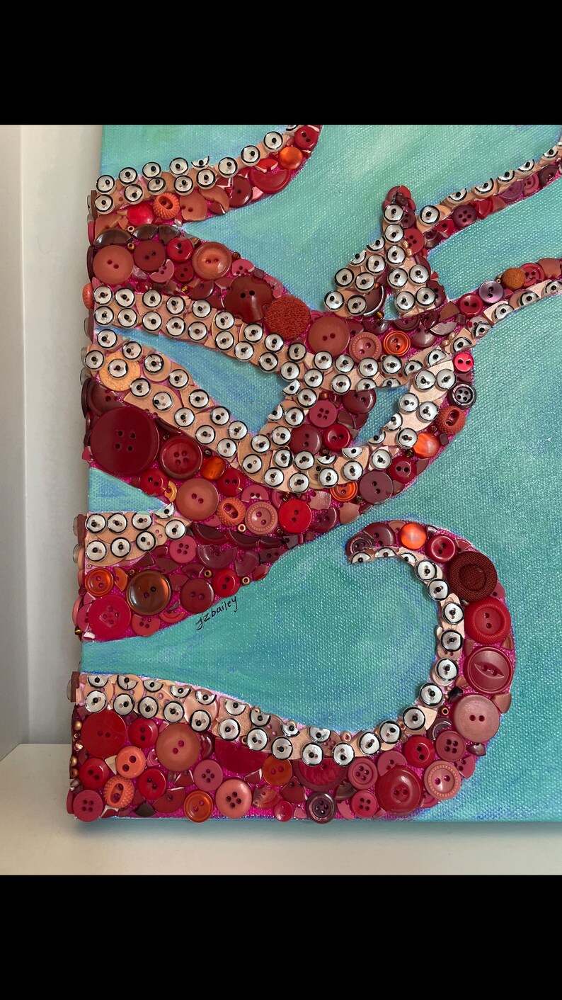 Octopus Button Mosaic - Etsy