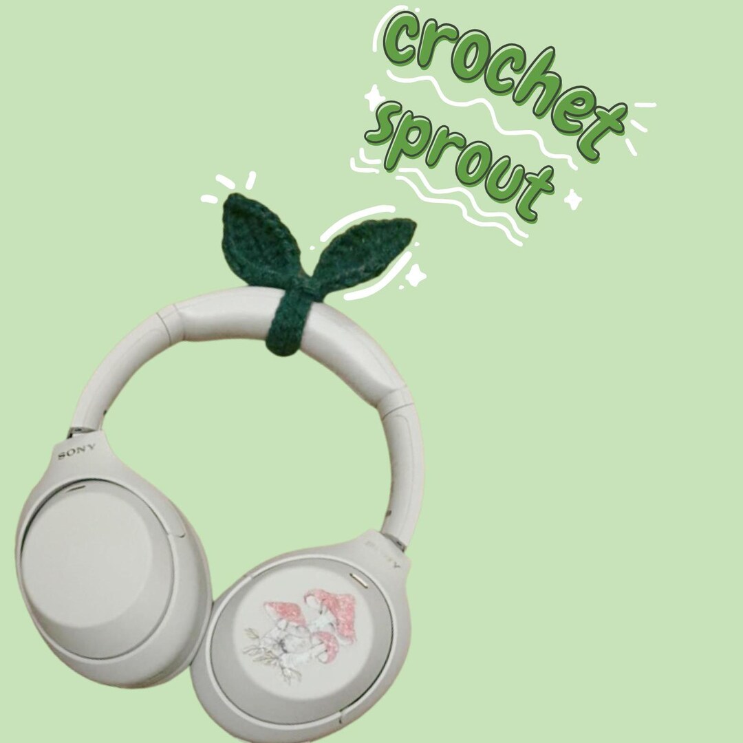 Crochet Headphone Sprout Accessory - Etsy