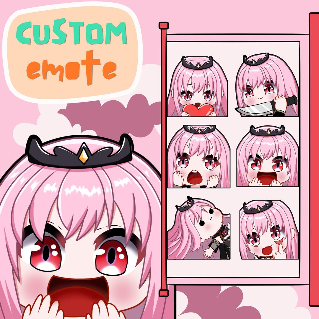 Custom Emotes Twitch Emote for Streamer Animated Emotes Sticker Emote ...