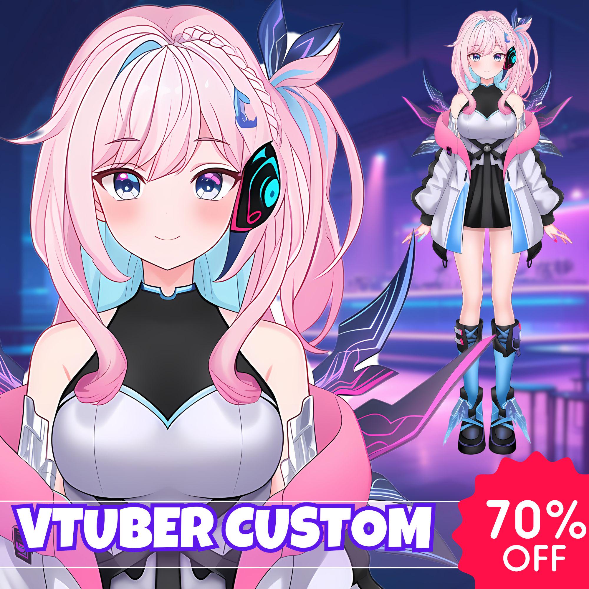 Custom Vtuber Model for Commercial Use, Vtuber Custom, Live 2D Vtuber ...