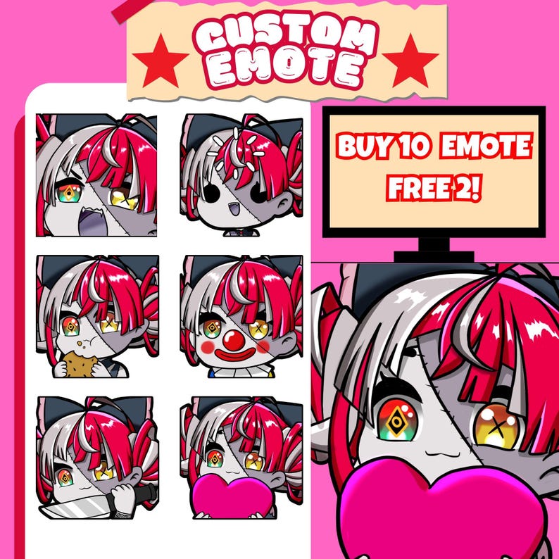 Custom Emotes | Twitch Emote for Streamer | Animated Emotes | Sticker ...