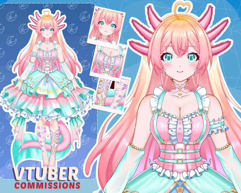 Custom Kawaii Vtuber Model | Live2d Rigging, Vtube Studio Ready - Etsy
