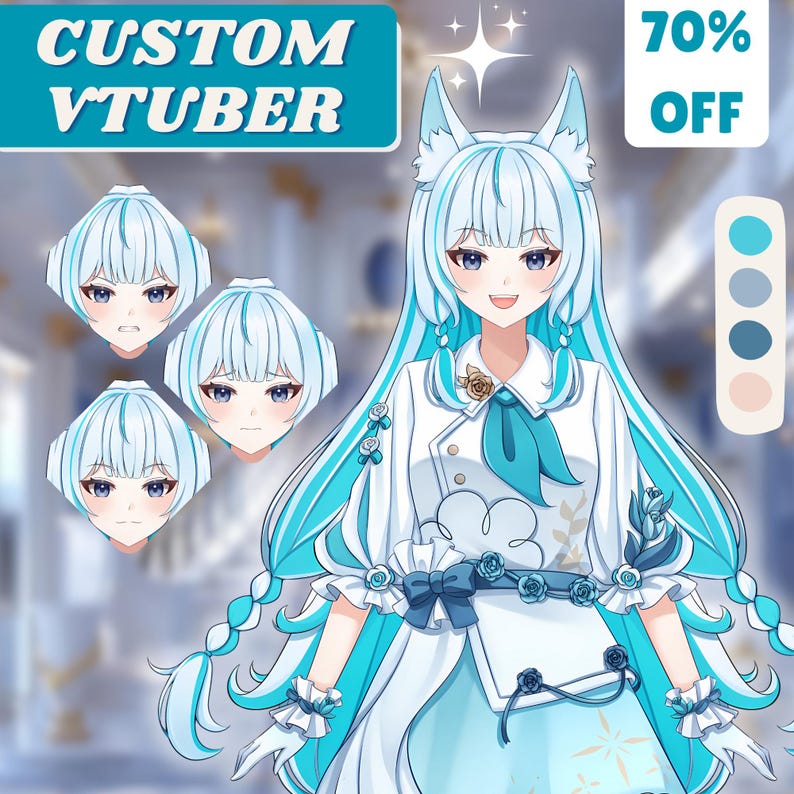 CUSTOM VTUBER Model for Commercial Use , Vtuber, Vtuber Model, Vtuber ...