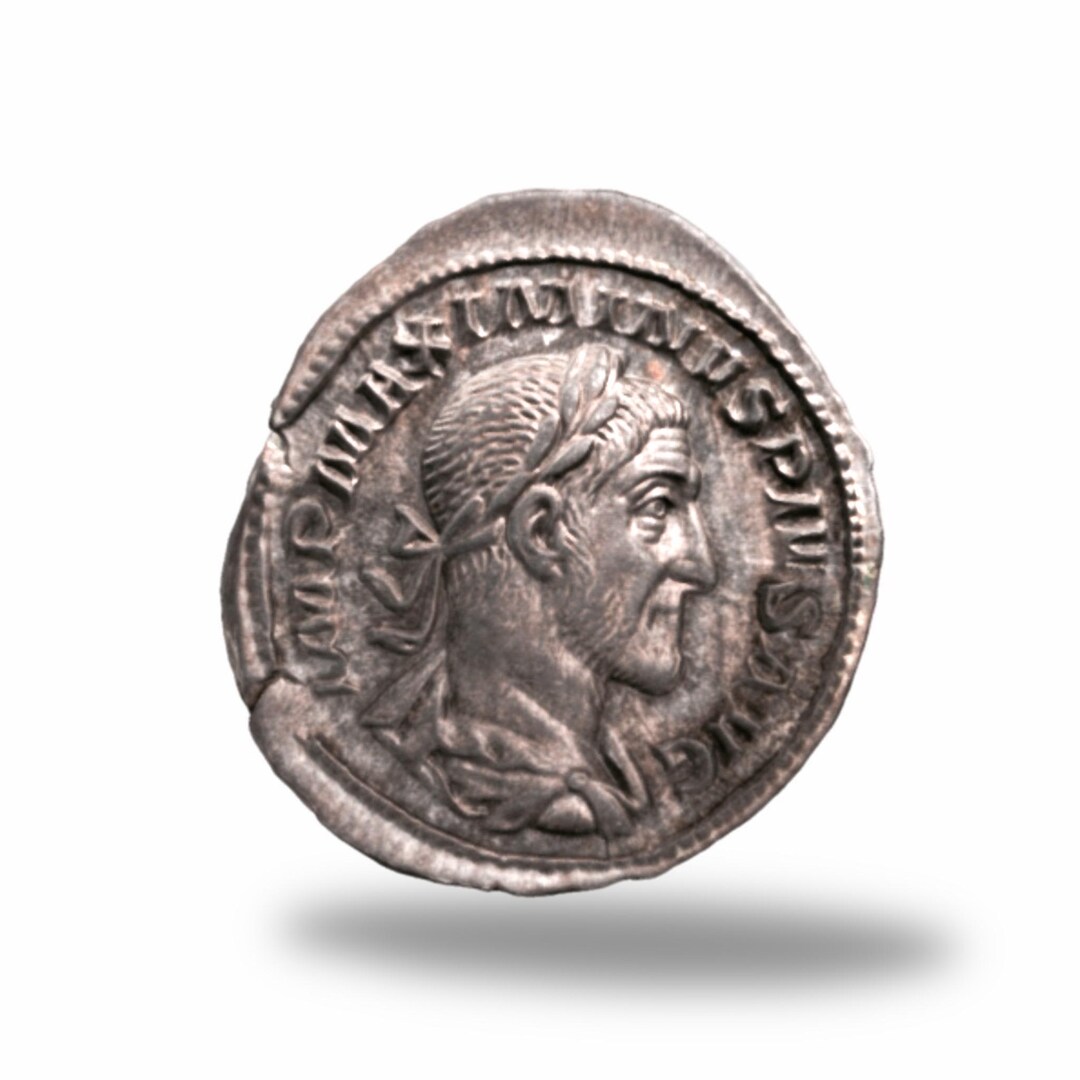 Roman Emperor Maximus Thrax 235 AD AR Ancient Silver Denarius Hand ...