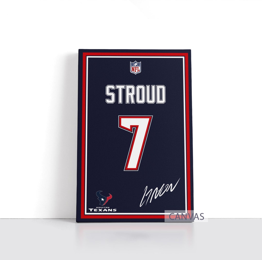 CJ Stroud Poster Houston Texans Wall Art Print Football Framed Canvas ...
