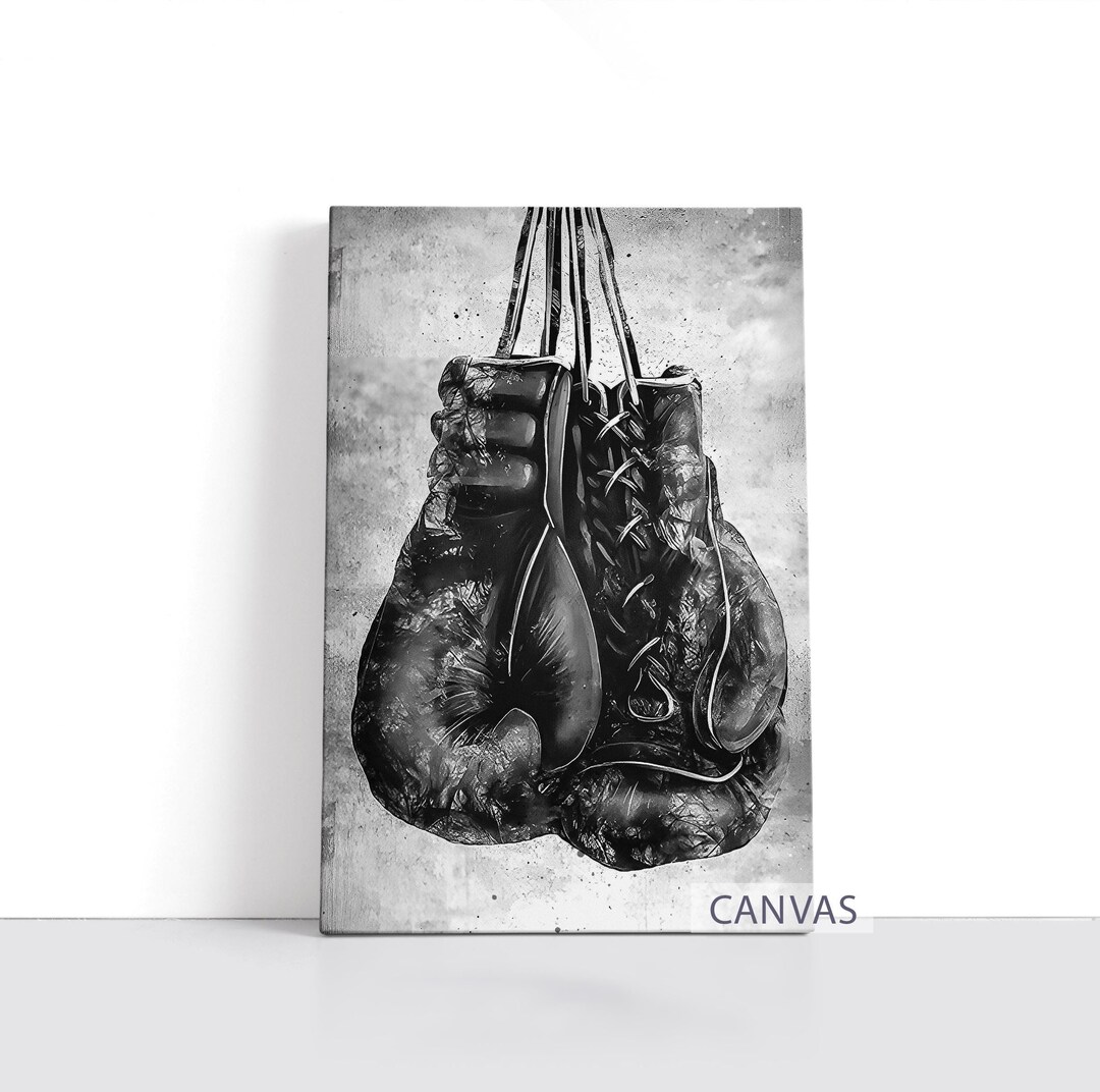 Boxing Gloves Poster Boxing Framed Canvas Print Sports Man Wall Art ...