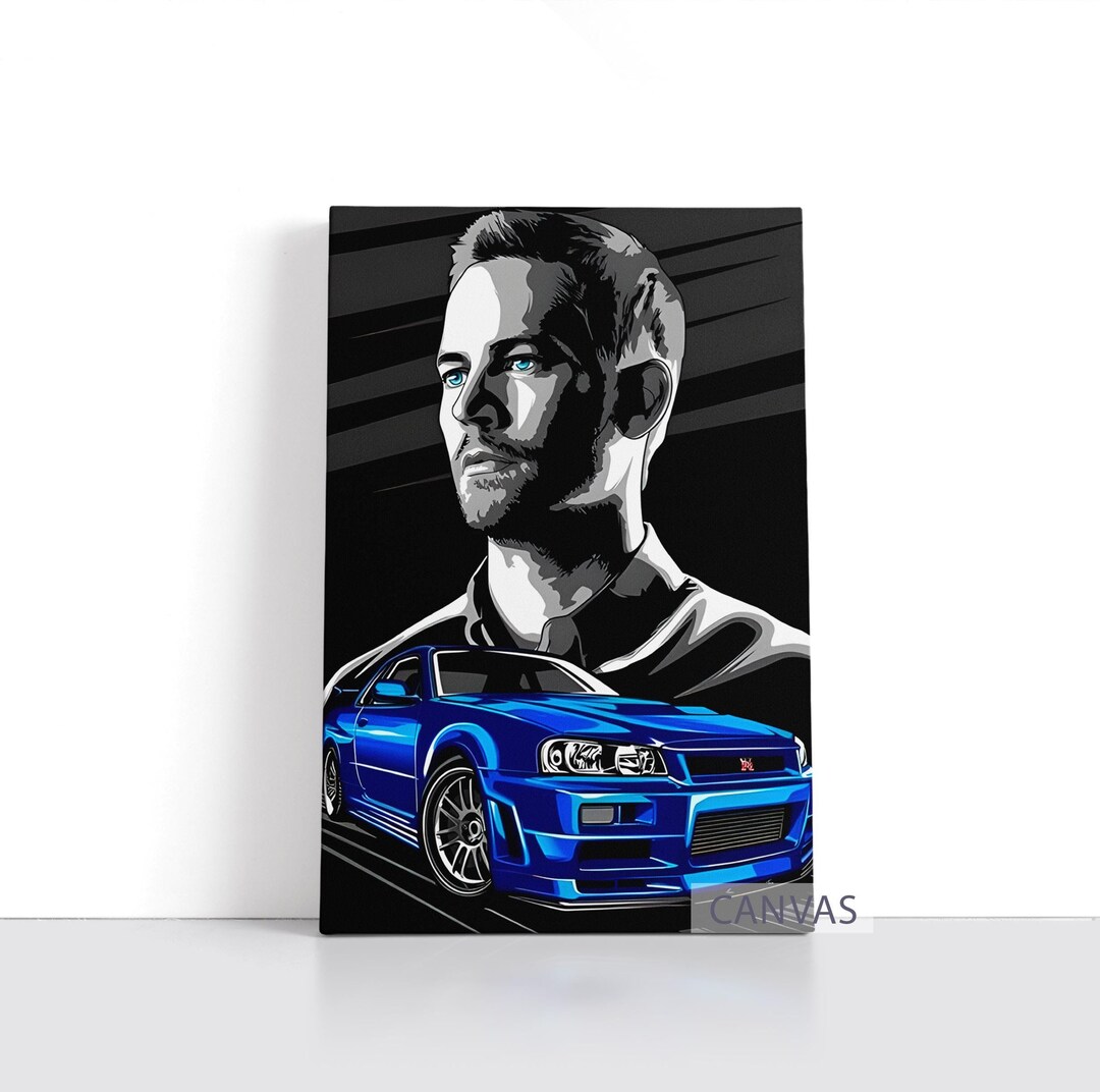 Paul Walker Poster Movie Legend Framed Canvas Print Fast and Furious ...