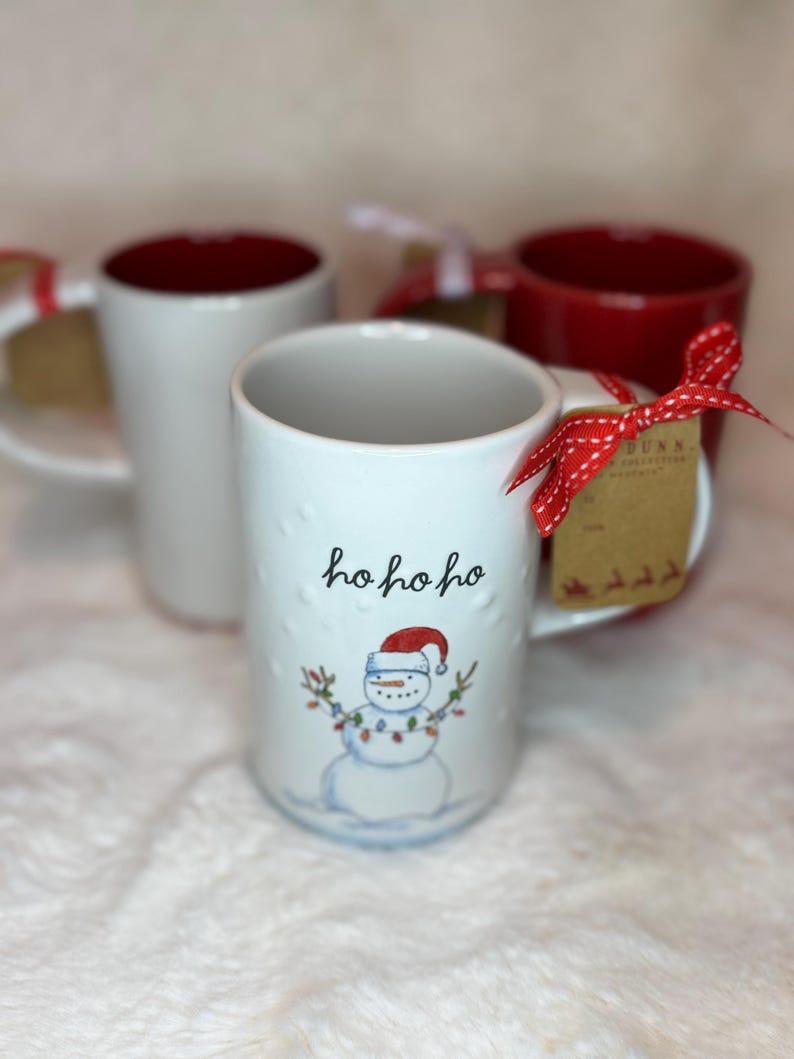 Rae Dunn Christmas Mug: "hot Cocoa Weather" & Snowman Design - Etsy