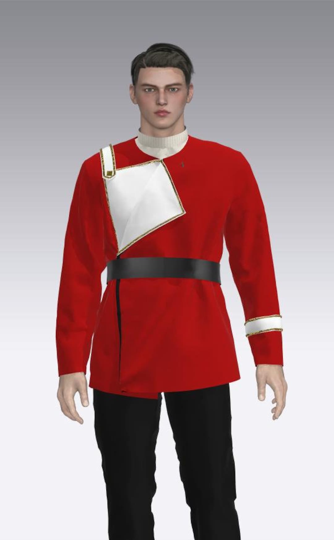 Captain Kirk Uniform Jacket and Belt Digital Pattern Sizes 40-48 - Etsy