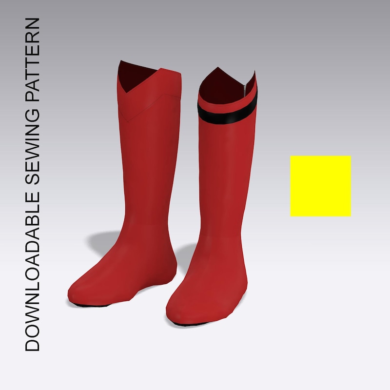 Red Boot Covers Cosplay - Etsy