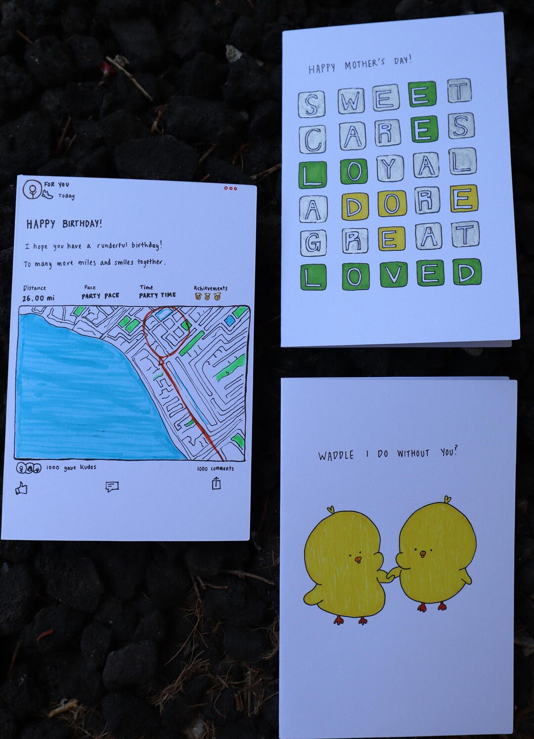 Hand Drawn Funny Puns Custom Cards cards for Loved Ones, Any Occasion ...