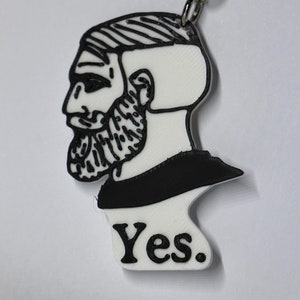 Yes Chad Meme Keychain - Etsy