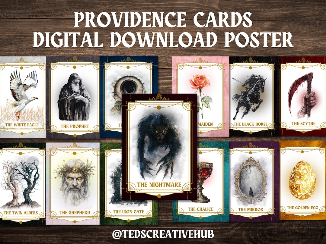 White Providence Cards Poster Shepherd King Series One Dark Window ...