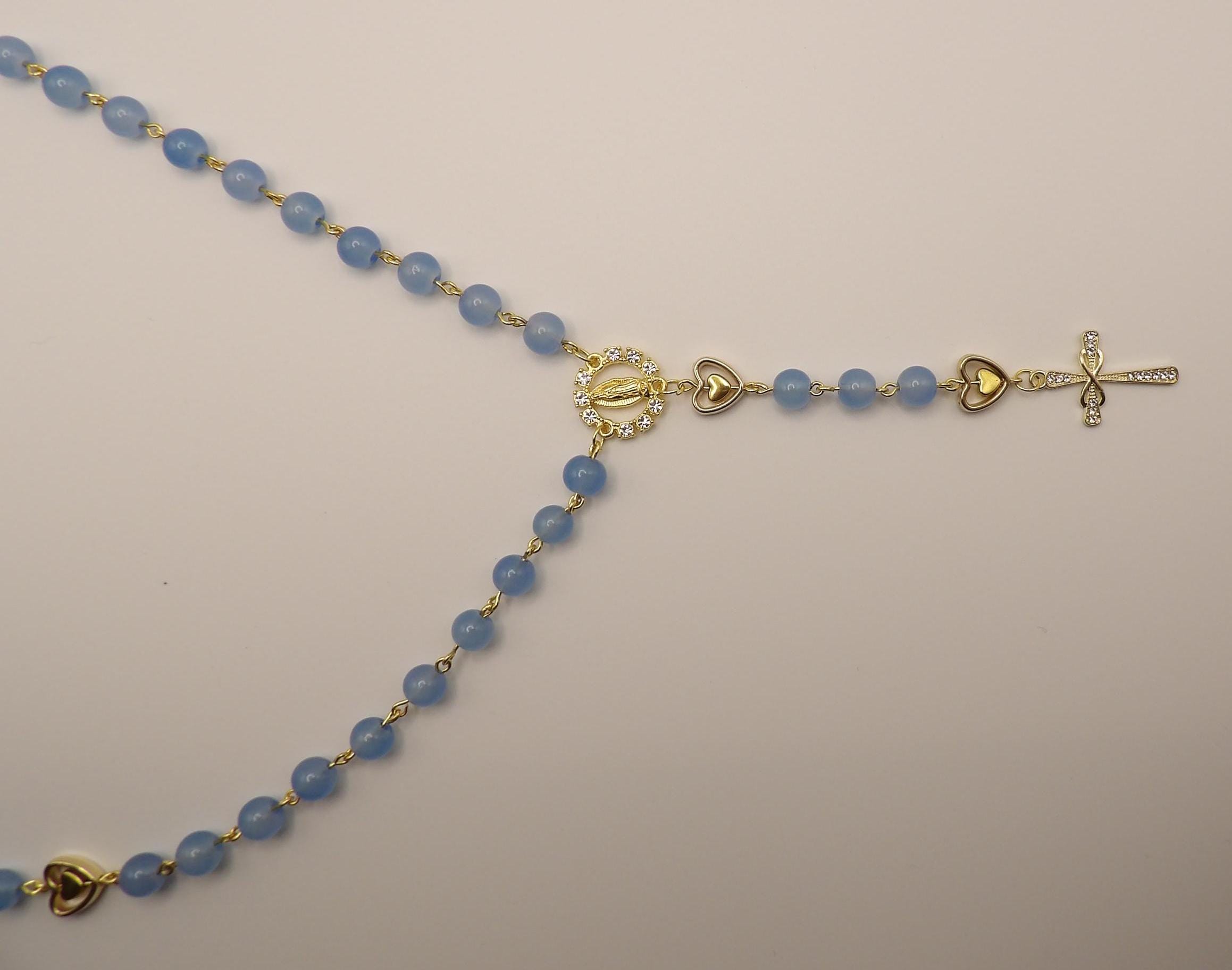My Blue Heart Rosary - Etsy