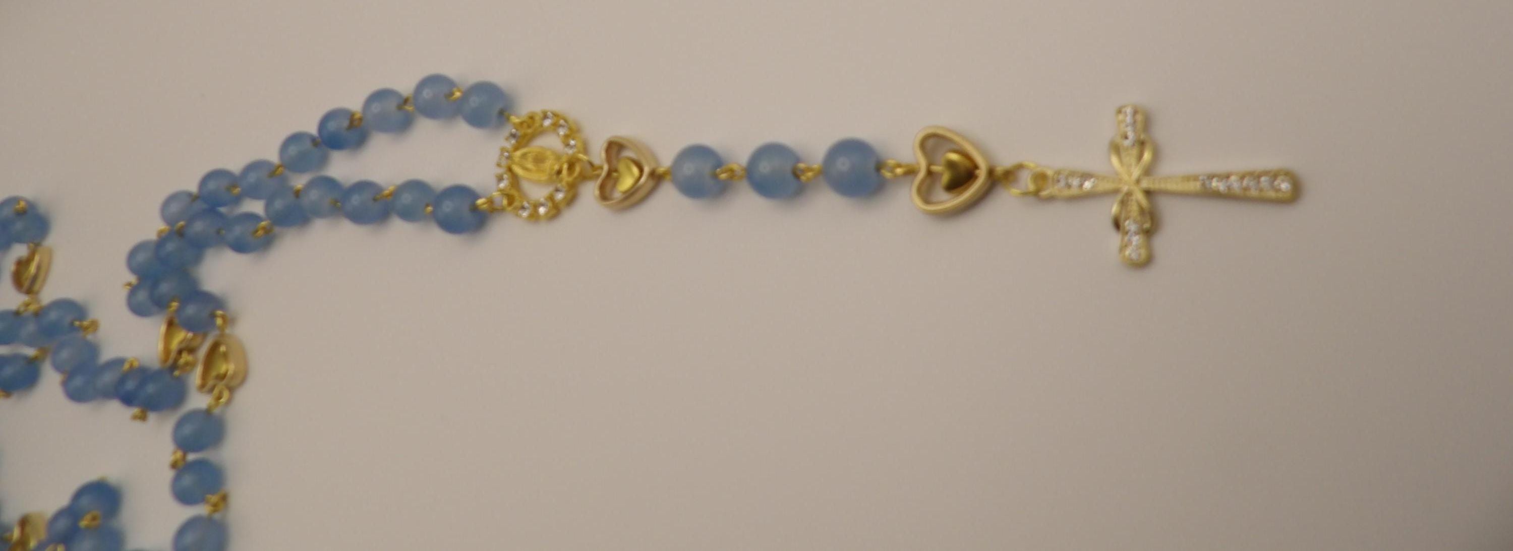 My Blue Heart Rosary - Etsy