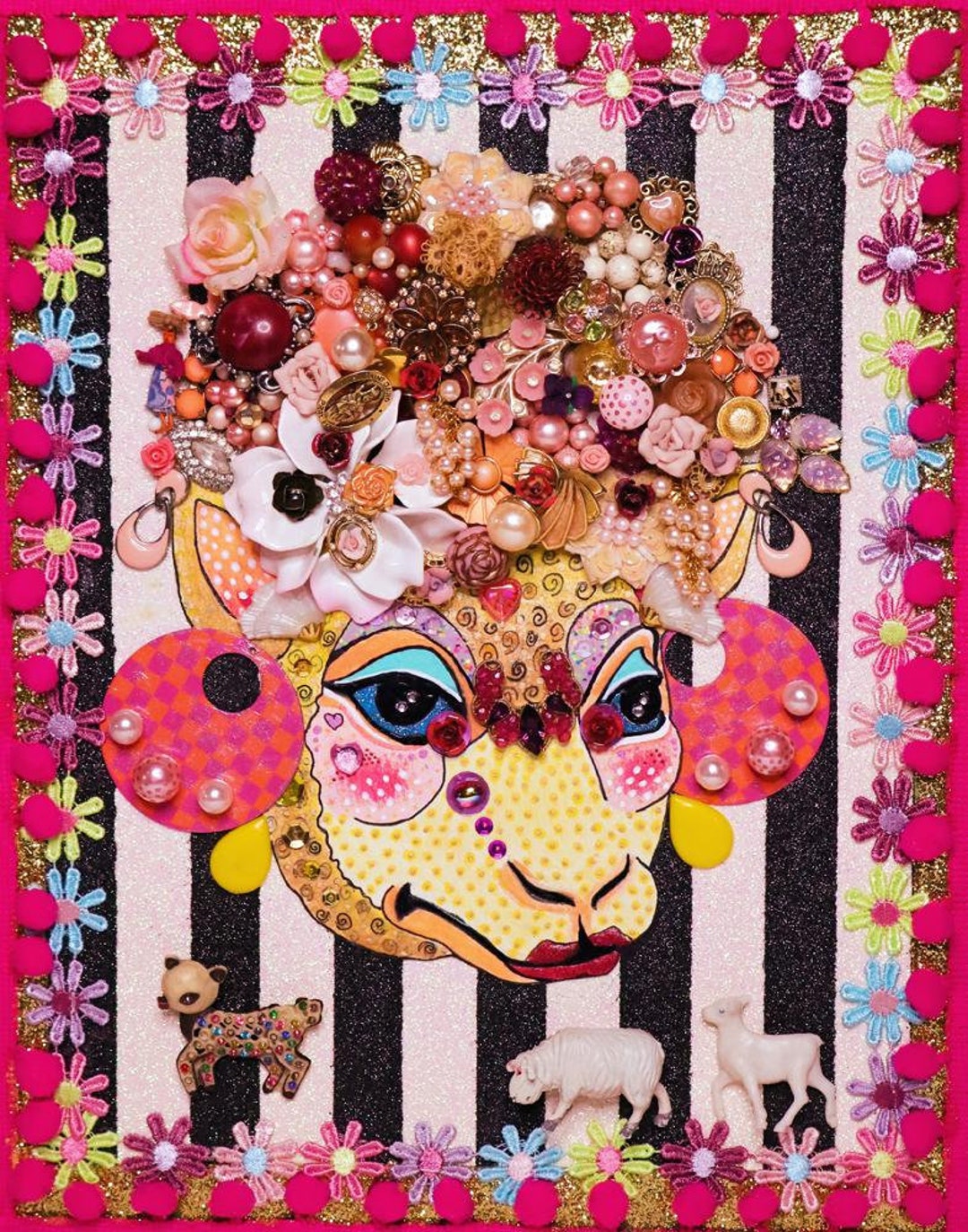 Sha-sheepy, Found Object Drawing, 11 X 14 Archival Print, Reproduction ...