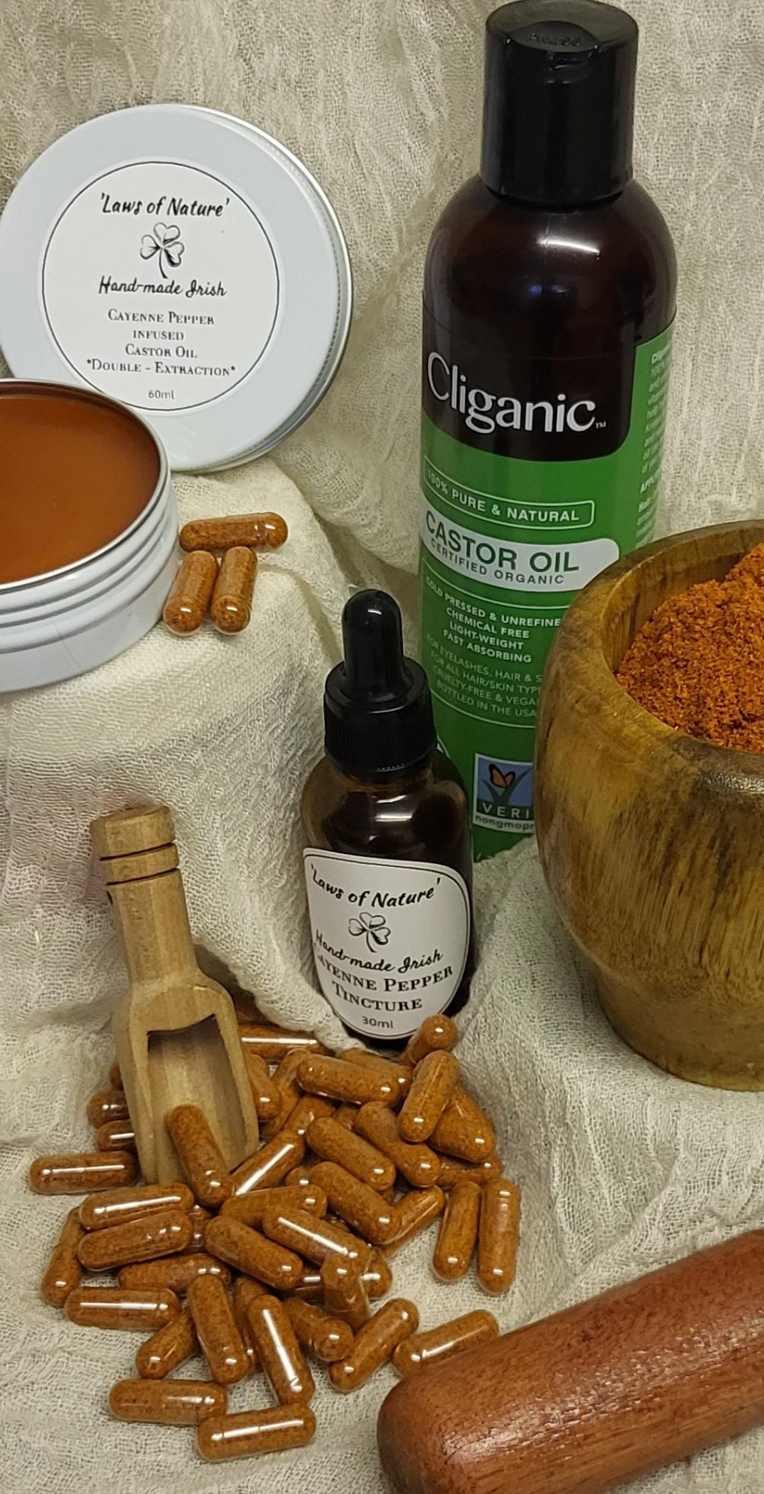 Cayenne Pepper & Castor Oil Salve - Double Extraction - Powerful ...