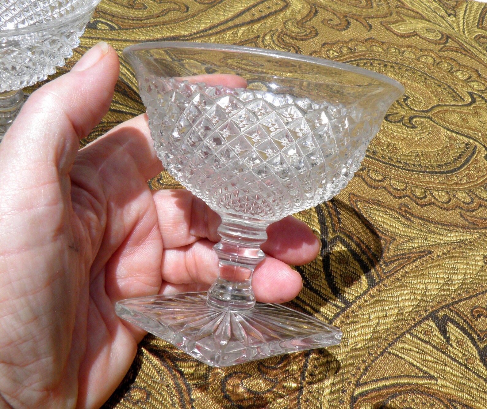 Westmoreland English Hobnail Diamond Quilted Pattern Stemmed - Etsy