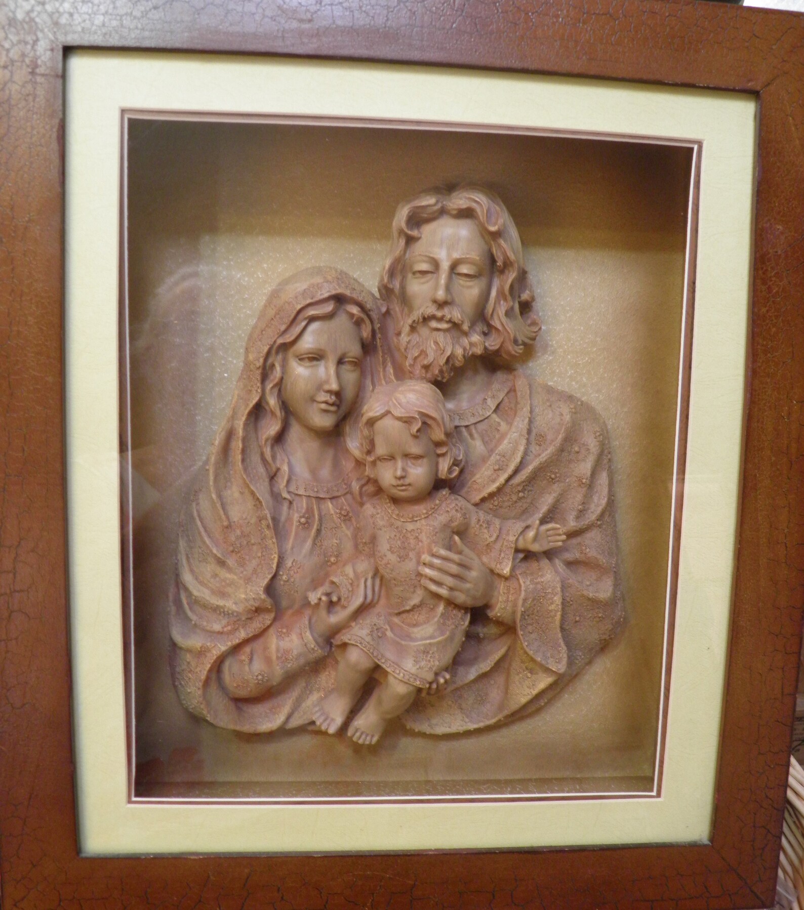 Jesus Family Scene Shadowbox Impressive Religious Molded | Etsy