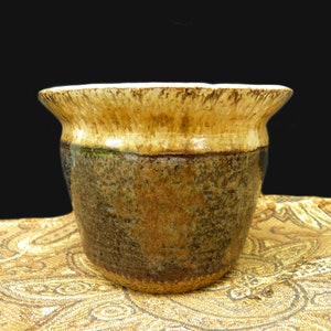 Hand Thrown Artisan Stoneware Pottery Bowl by Lauren, Glazed Earth Tone ...