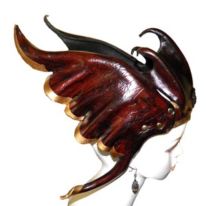 Womens Leather Valkyrie Fantasy Armor Headdress - Norse Goddess Hel ...