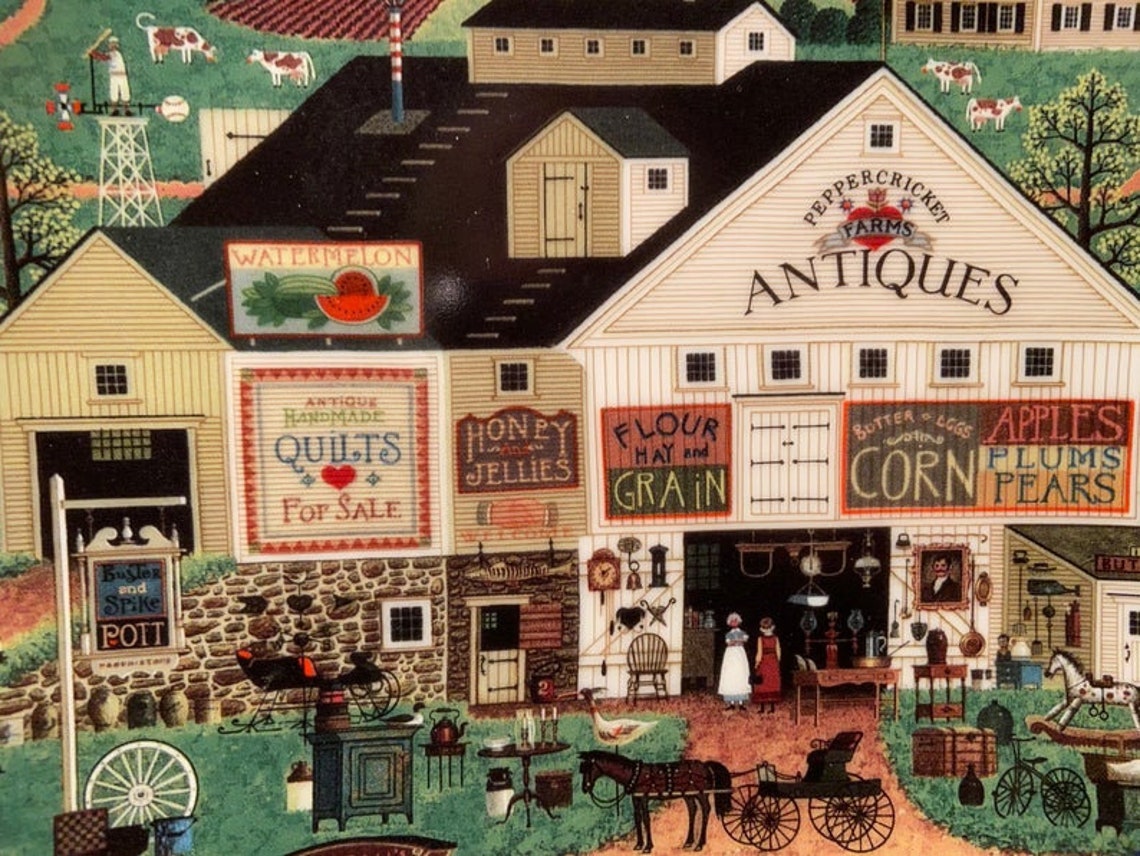 Charles Wysocki Peppercricket Farms Ceramic Plate 1st Issue | Etsy