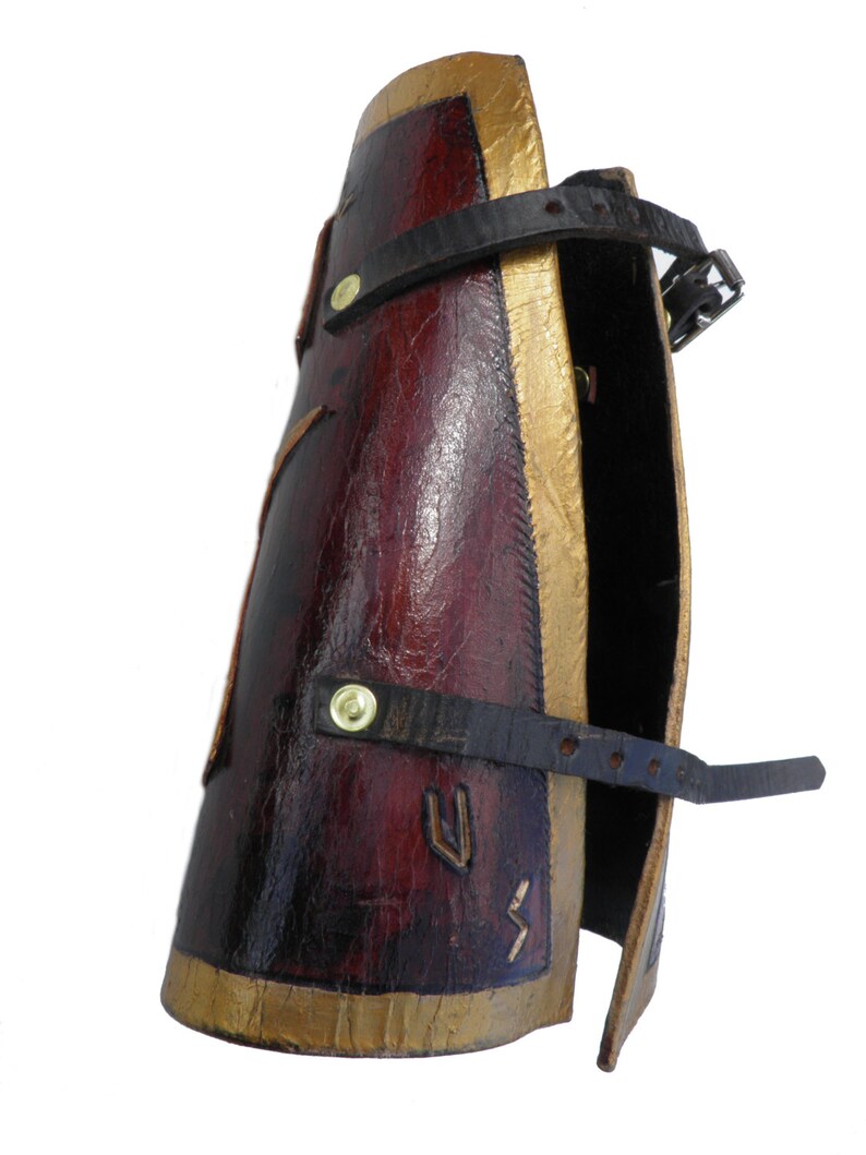 Womens Leather Valkyrie Fantasy Armor Single Shin Guard - Norse Goddess ...