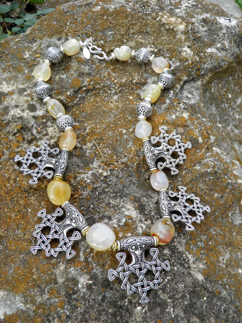 219 Hiddensee Germanic Viking Age 5-pendant Necklace, Carnelian ...