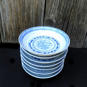 Jingdezhen Chinese Dragon Porcelain Luncheon Tableware, Oriental Blue ...
