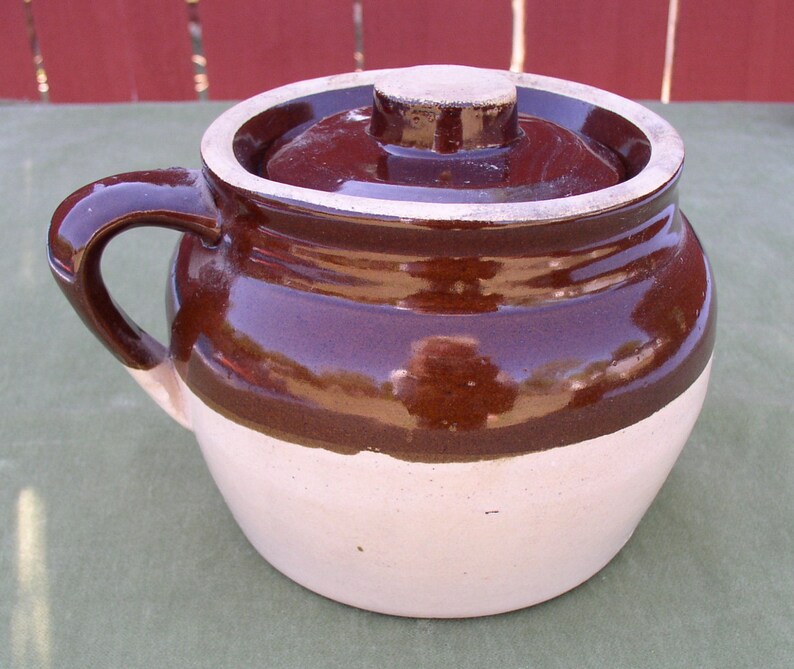 Small Bean Pot Crock No. 24 - Primitive Stoneware / Ceramic Pottery ...