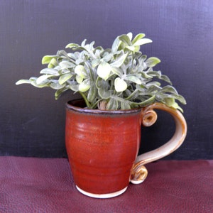 Hand-thrown Stoneware Pottery Coffee Mug, Rustic Fall Pot Belly Cup ...