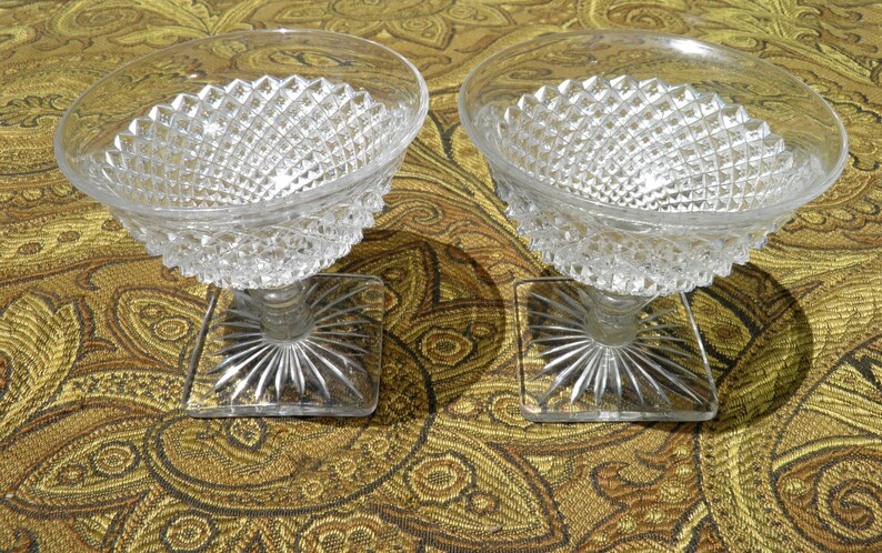 Westmoreland English Hobnail Diamond Quilted Pattern Stemmed - Etsy