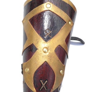 Womens Leather Valkyrie Fantasy Armor Single Shin Guard - Norse Goddess ...