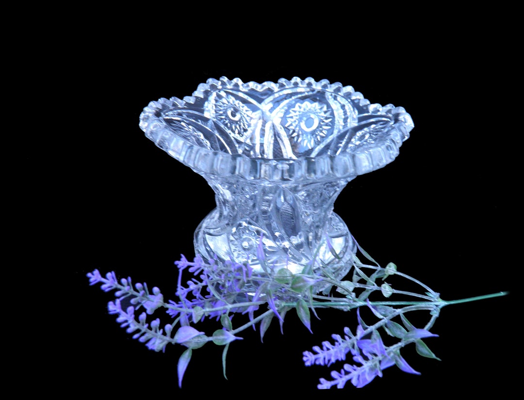 Phenomenal 1890’s-1910 Victorian EAPG Clear Cut Glass Candy or Nut Dish ...
