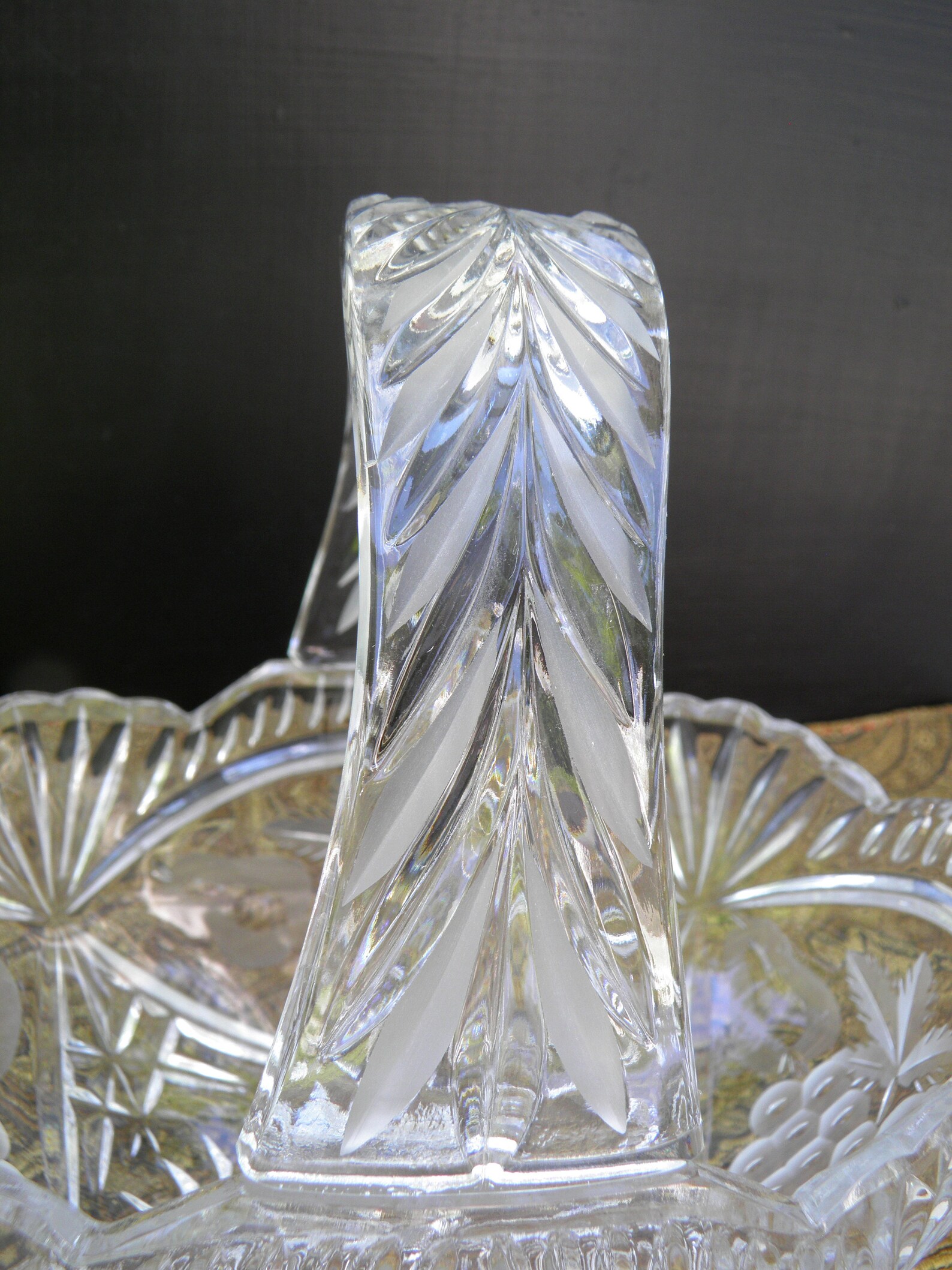Hand Cut 24% Full Lead Crystal Basket Venice Pattern Fifth | Etsy