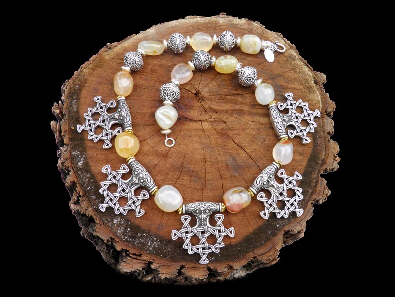 219 Hiddensee Germanic Viking Age 5-pendant Necklace, Carnelian ...