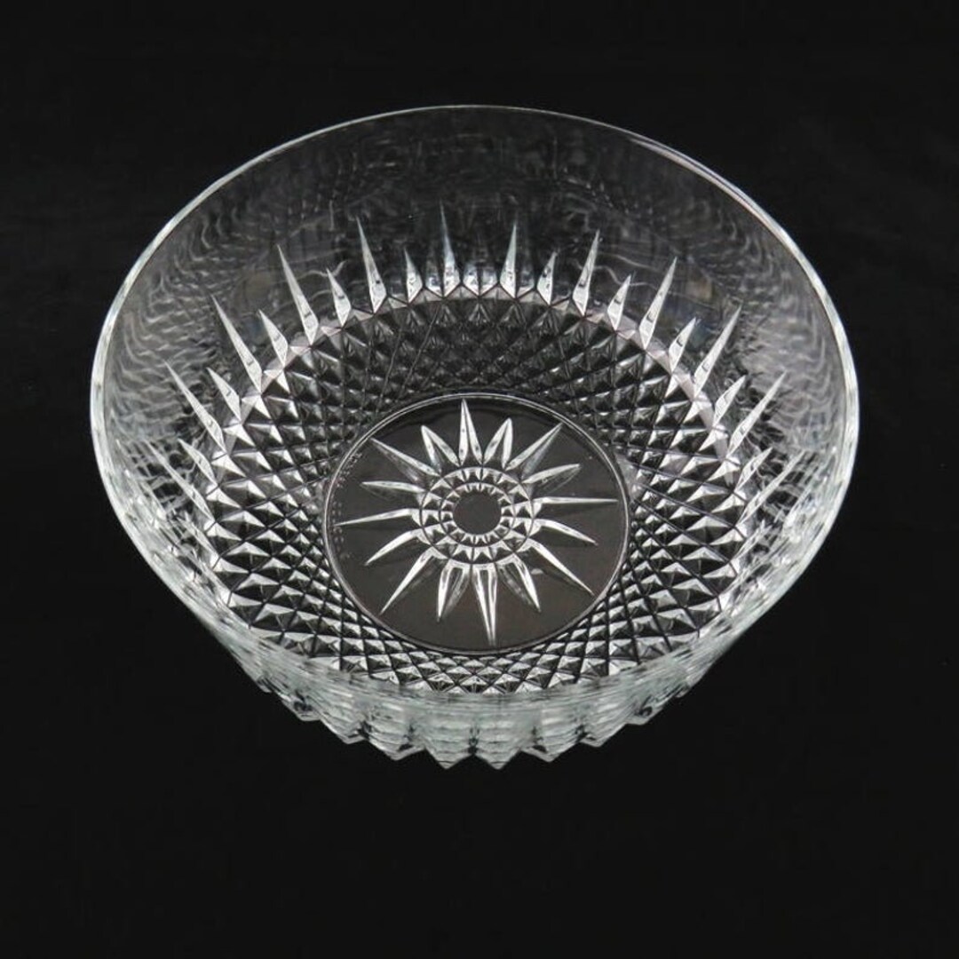 1960s Arcoroc France Crystal Berry Fruit Dessert Serving Bowl, Diamant ...