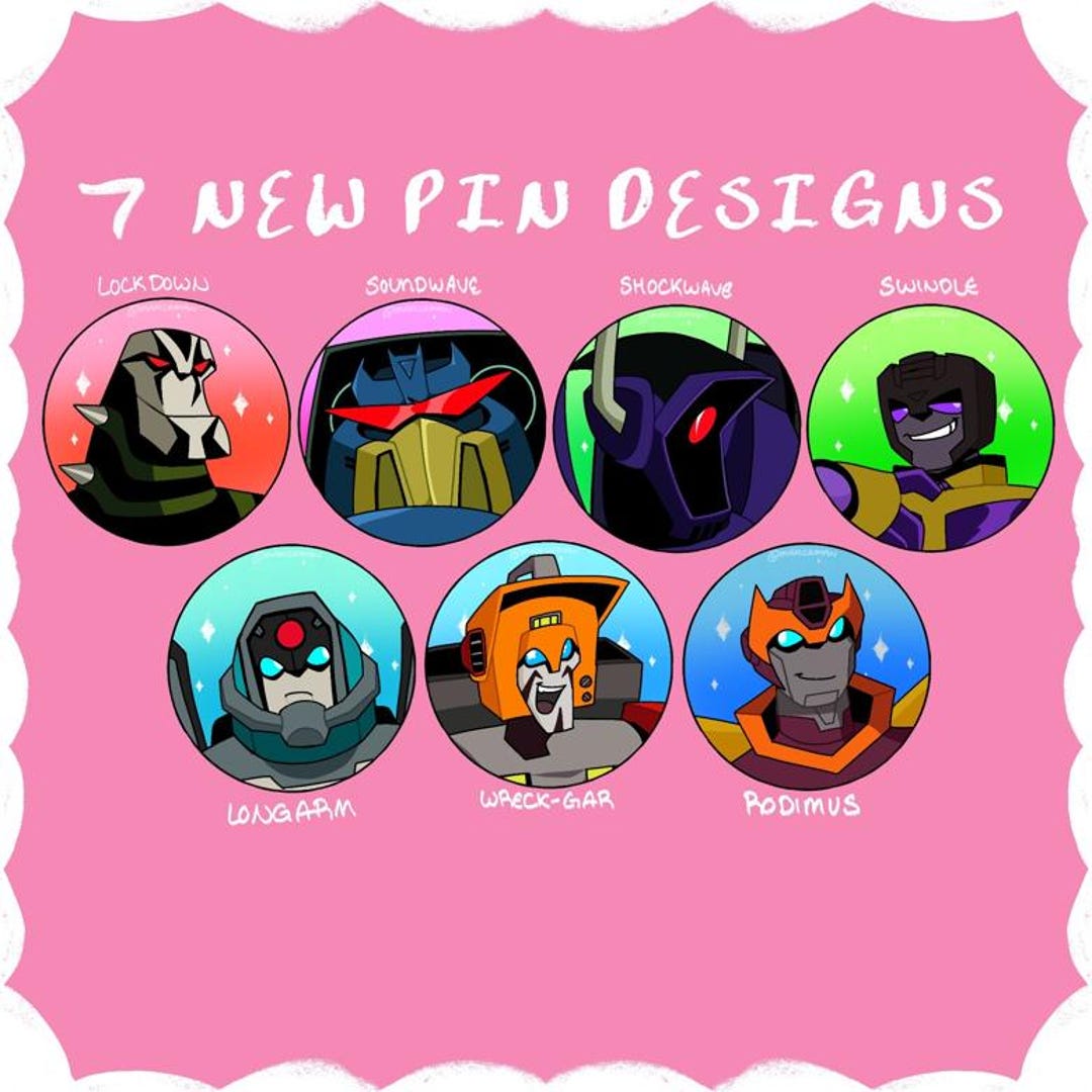 Transformers Animated Button Pins (2nd Batch) - Etsy