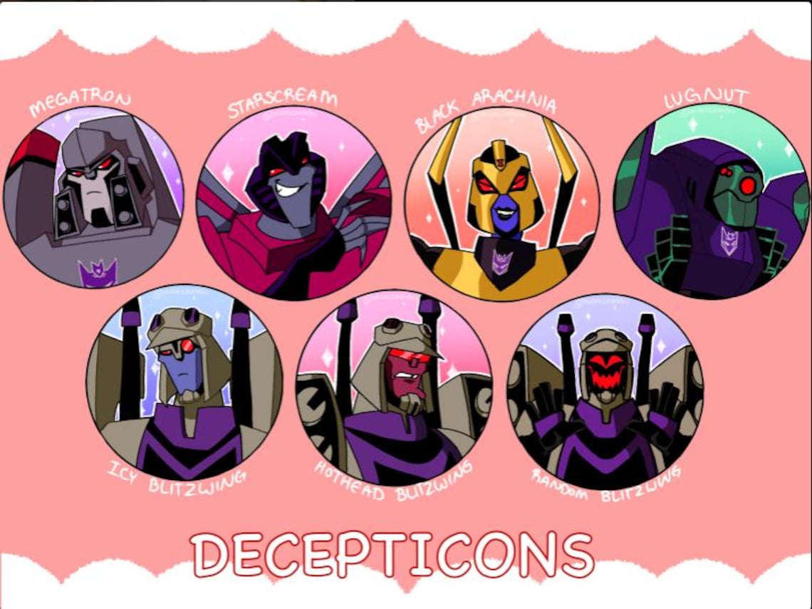 Transformers Animated Button Pins - Etsy