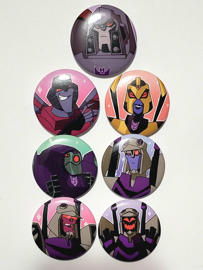 Transformers Animated Button Pins - Etsy