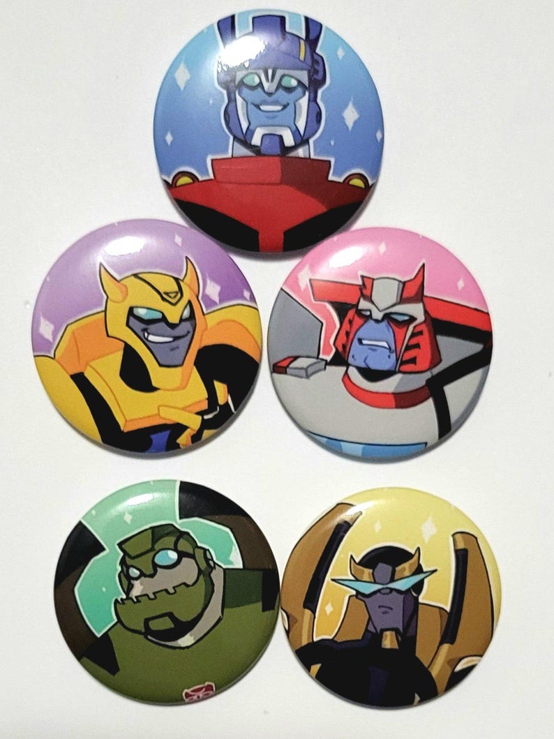 Transformers Animated Button Pins - Etsy